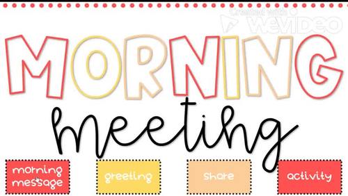 Virtual Morning Meeting: Editable Virtual Greetings, Share Questions ...