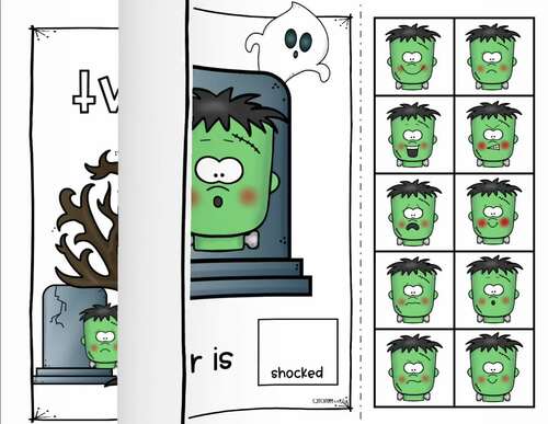 Interactive & Adaptive Book Monster Emotions Special education | TPT