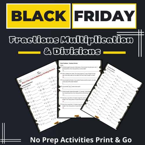 No Prep Black Friday the Day After Thanksgiving Multiplying & Dividing ...