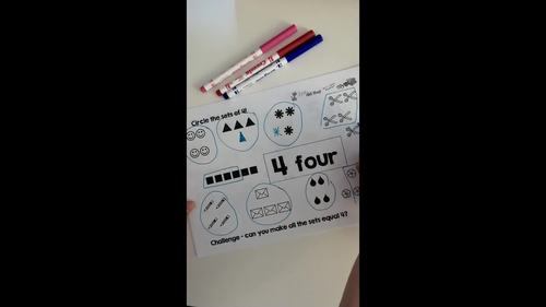Make sets of 3 for Number sense and Maths mastery by Zoe Did That