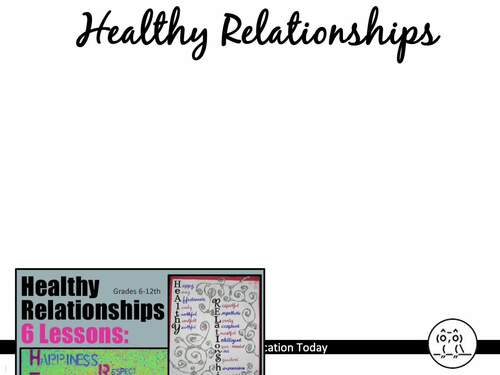 Health Lesson: Healthy Relationships for Teen Health: A TPT BEST SELLER!