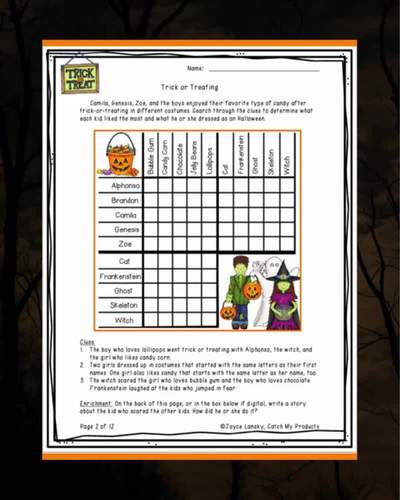 Halloween Logic Puzzles by Catch My Products | TPT