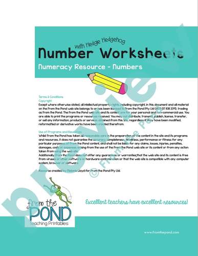 Number Worksheets | Writing Numbers, Number Sense and Counting by From ...