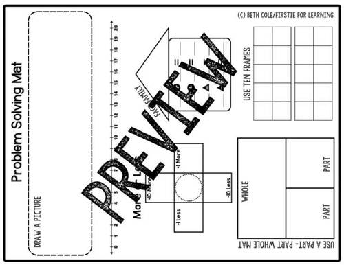 Problem Solving Math Mats - 5 Different Styles - Firstie for Learning