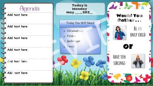 May Daily Agenda Template Slides by Bell to Bell Resources | TPT