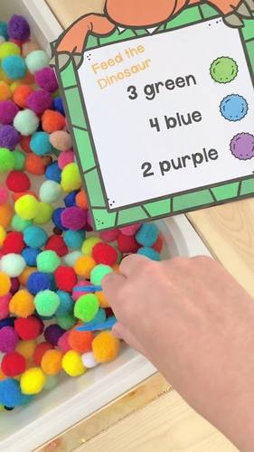 Dinosaur Count and Feed by ABCDeeLearning | TPT