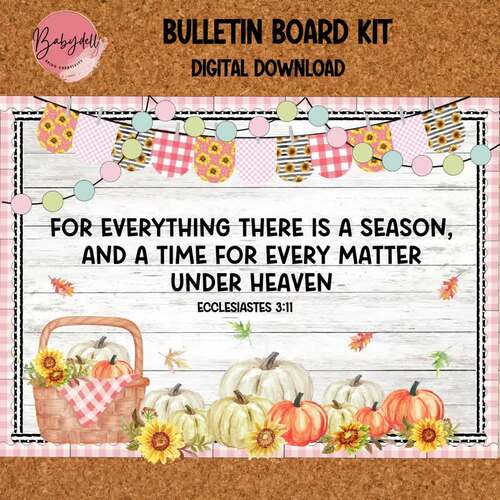Bible Verse Bulletin Board for Fall | Christian School & Sunday School