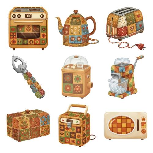 Kitchen Appliances Clipart Set – 24 Transparent PNGs, | TPT