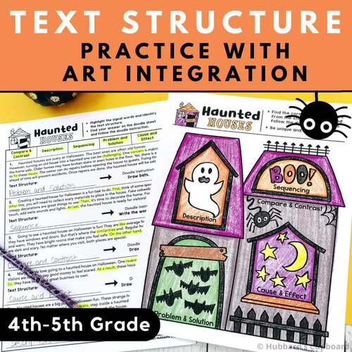 Halloween Identify Nonfiction Text Structure Worksheets / Highlight ...