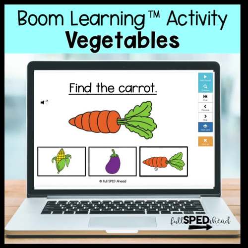 Vegetables Boom™ Cards Activity by Full SPED Ahead -- Heather Cacioppo