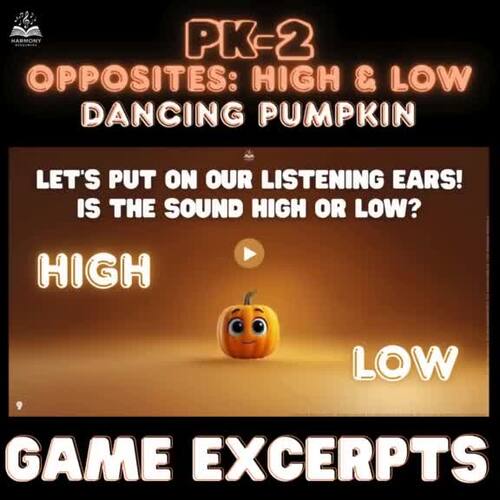 Fall November Thanksgiving Halloween Interactive Music Game | Opposites ...