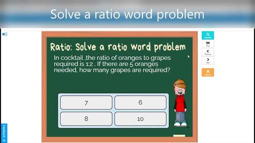 Solve a ratio word problem Boom card by SG Math Guru | TPT