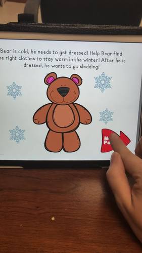 NO-PRINT Bear is Cold Interactive Book by Panda Speech | TpT