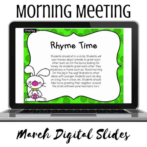 Morning Meeting March *Greetings, Sharing, Activities & Message Templates*