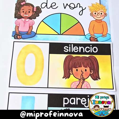 Voice Level Posters Chart in Spanish - Classroom Decor - Niveles de Voz ...