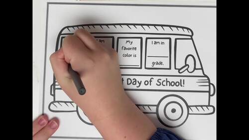 Back to School Coloring Activity! School Bus No prep by ...