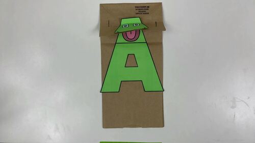Letter A Alphabet Puppet Craft & Speech Therapy Lesson Plans w/ Visual ...