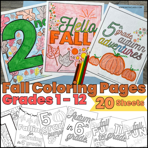 Fall Coloring Pages, Posters, Autumn Activity Sheets, September October ...