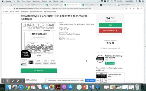 Editable Superlatives & Character Trait End of the Year Awards Distance ...