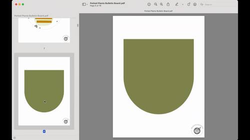 Potted Plants Bulletin Board Kit | Potted Plants Music Room Decor