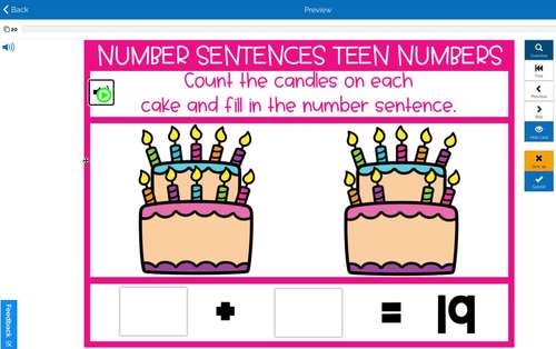 Addition Teen Number Sentences / Distance Learning / Boom Cards | TPT