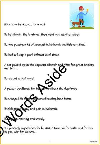 Guided Literacy Leveled Reading Writing Passage Lesson by Words Aside
