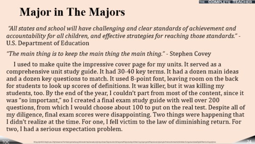 COMPLETE TEACHER Lesson 74 - Major in The Majors | TPT