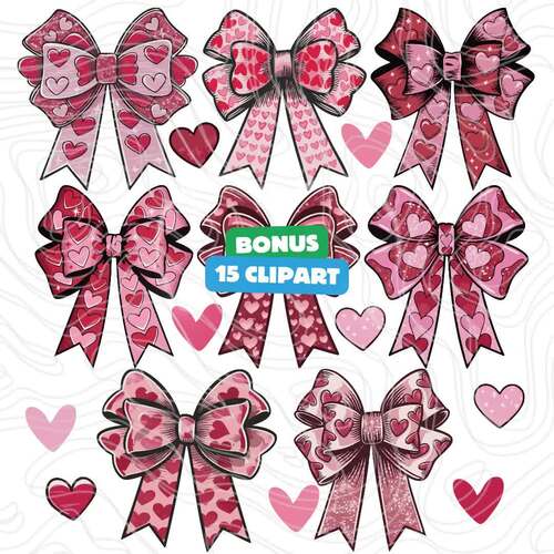 Bow Valentines day bulletin board, Alphabet and Letter font for Teacher