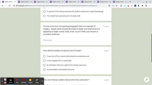 The Legend of Sleepy Hollow questions in self-grading Google forms ...