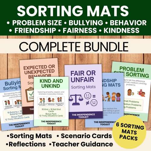 Complete SEL Sorting Mats Bundle | 6 Social Problem-Solving ...