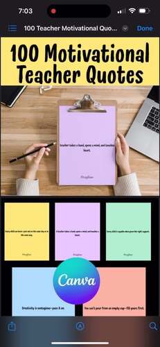 100 Editable Teacher Quotes | Motivational & Inspirational Classroom ...