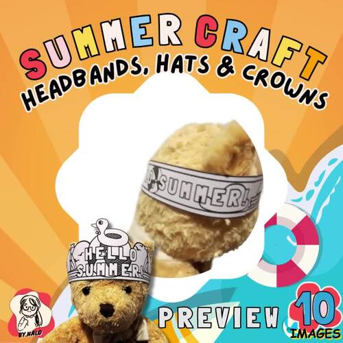 Summer Fun Craft: Color, Cut & Wear Headbands, Hats &Crowns! Activities ...