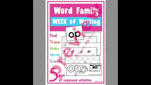 Word Family Week - op - Printable Read and Write Book by From the Pond