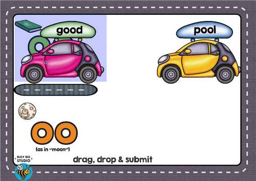 OO SOUND SORT VOWEL DIPHTHONG BOOM CARDS PARKING LOT PHONICS GAME SHORT ...