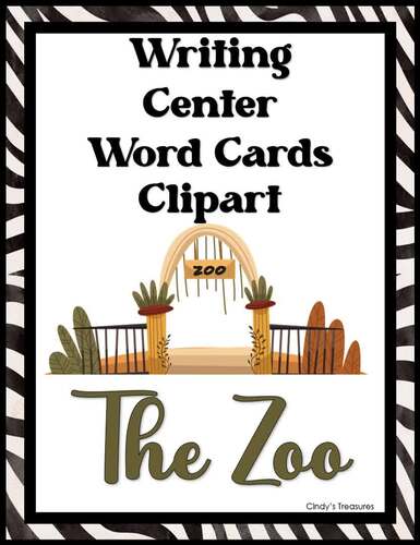 Zoo Word Wall and Activity Cards by Cindy's Treasures | TPT