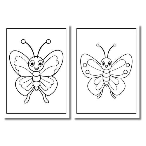 Cute Butterfly Coloring Pages, Coloring Sheets, Preschool, Worksheets
