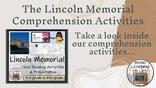 Lincoln Memorial Close Reading Comprehension Activities | 3rd Grade ...