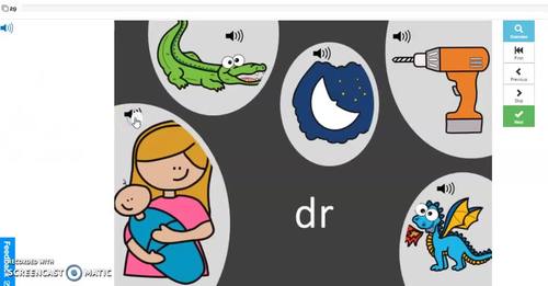 Sílabas trabadas dr y tr Boom Cards 1st Grade Spanish by Pasito a pasito