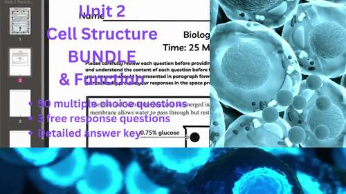 AP Biology Curriculum BUNDLE | Unit 2 Cells | FRQs & MCQs Worksheets