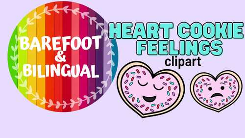 Heart Cookie Clipart | Valentines Day Feelings SEL Clipart | TPT