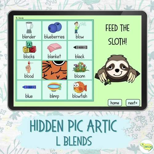 Hidden Pictures Articulation Boom Cards™ L Blends by In Unison Speech ...