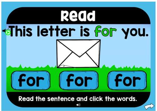 Sight Words ‘FOR’ Boom Cards™ – Digital Task Cards | Distance Learning