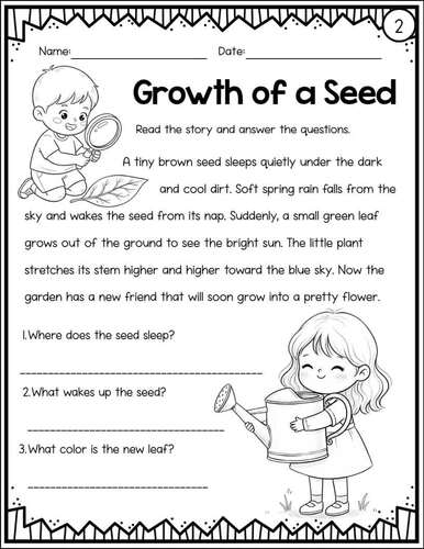 When Spring Comes Reading Activities | Comprehension Passages | 1st ...