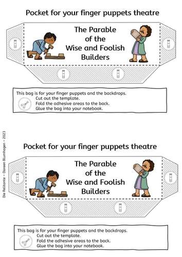 The Parable of the Wise and Folish Builders - Bible Story - finger puppets