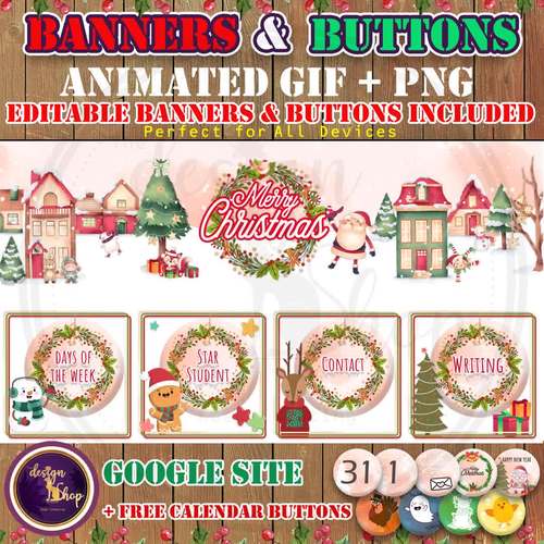 Google Site Template Headers Banners Buttons - Ready To Go Editable ...