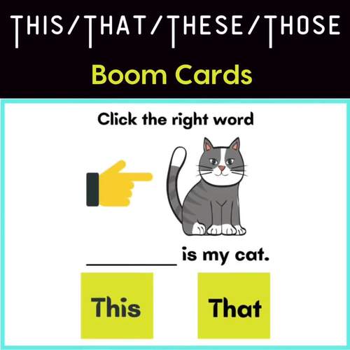 This/That/These/Those Demonstrative Pronouns Practice Game. | TPT