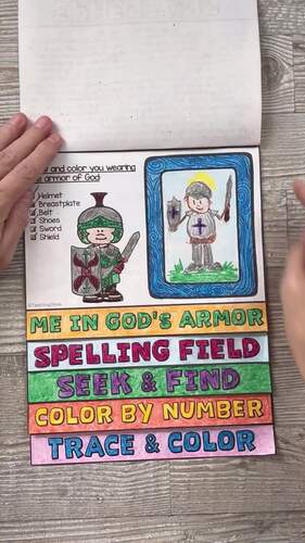 Armor of God Bible Activity Flip Book Craft for Christian Sunday School