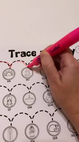 Trace and Say Worksheets: Pirate Themed Activity for Speech Therapy