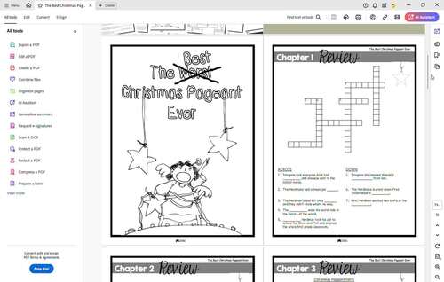 The Best Christmas Pageant Ever by Barbara Robinson Literature Unit