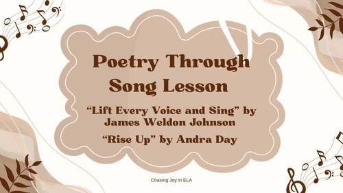 Poetry Through Song: "Lift Every Voice" & "Rise Up" Lesson Black ...